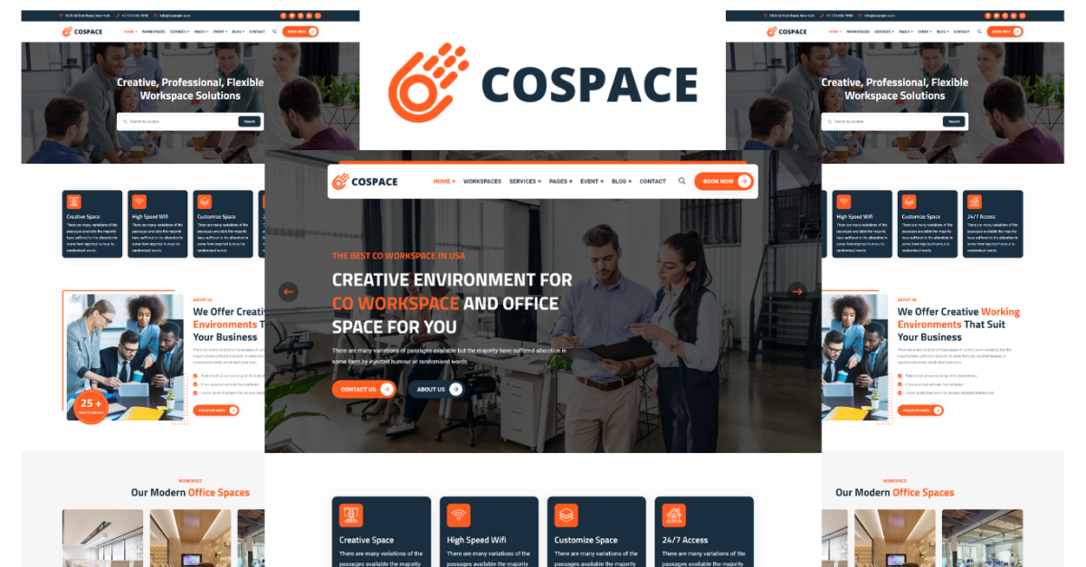 Cospace - Office Rental And Coworking Space HTML5 Template