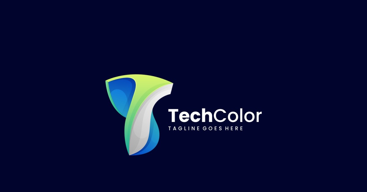 Letter Tech Color Gradient Logo #239319 - TemplateMonster