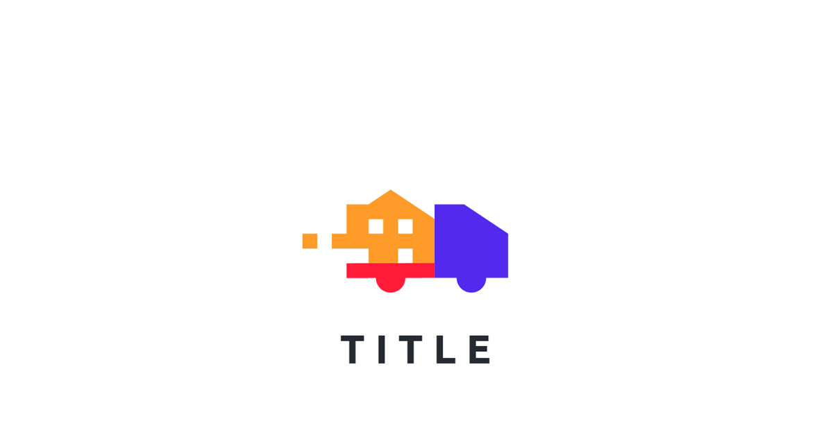 Logotipo de empresa de mudanzas a casa de camiones visuales modernos