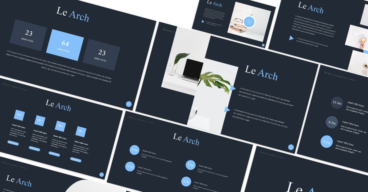 Modèle Powerpoint moderne Le Arch #239445 - TemplateMonster