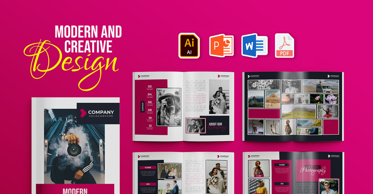 Modern and Creative Photography Product Catalog Template