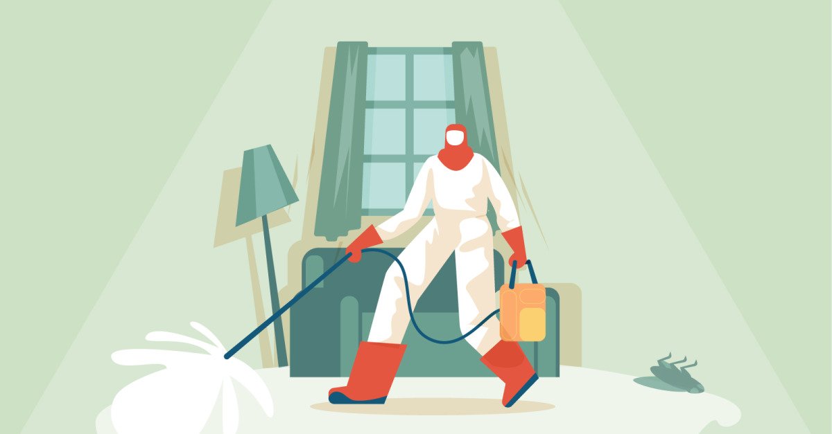 Pest Control Free Vector Illustration Concept