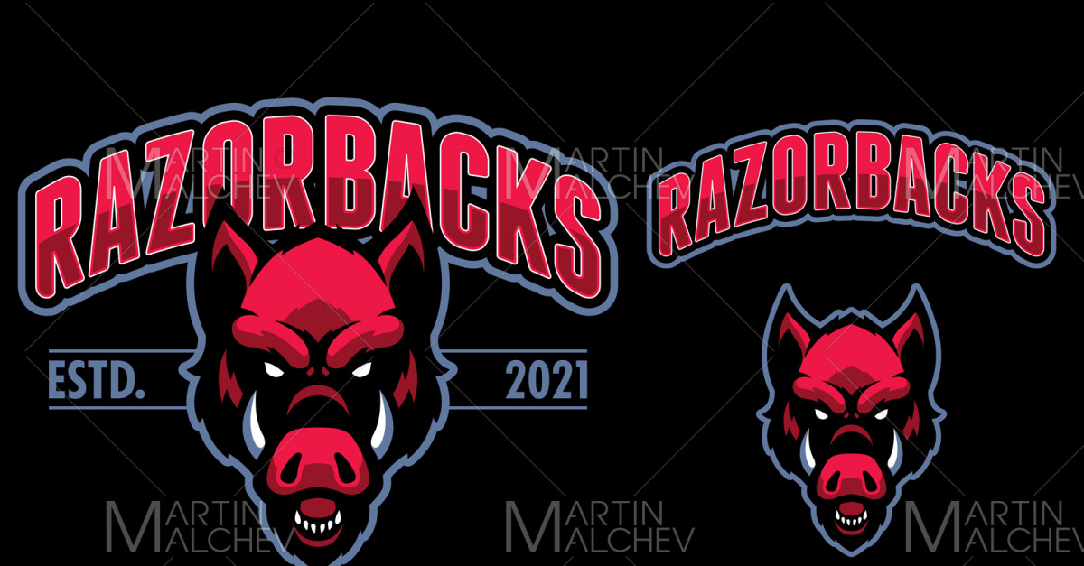 Razorbacks Sports mascot Vector Illustration