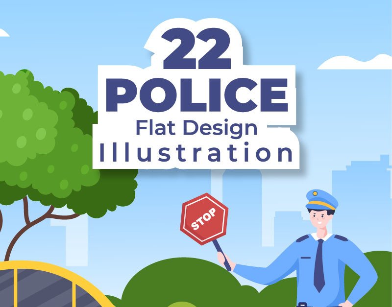 22 Police Design Illustration #239584 - TemplateMonster