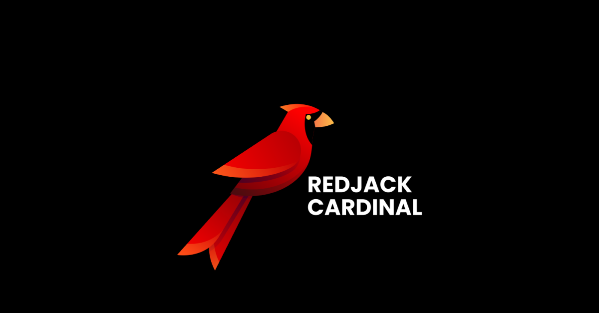 Red Jack Cardinal Bird Gradient Logo - TemplateMonster