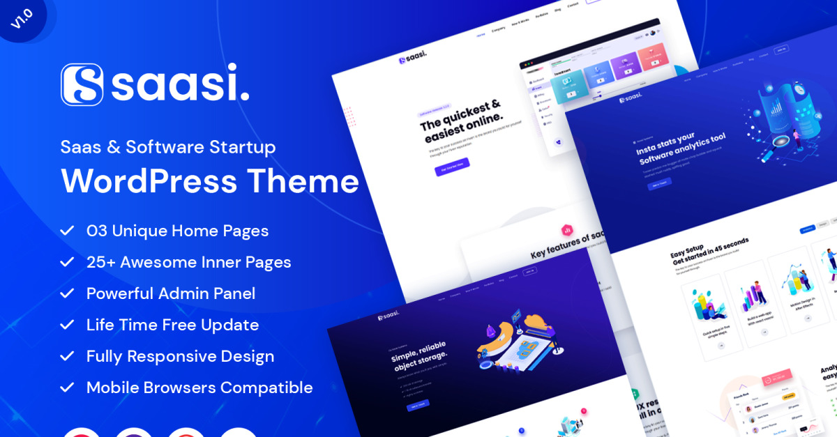 Saasi - Thème WordPress Saas & Software Startup