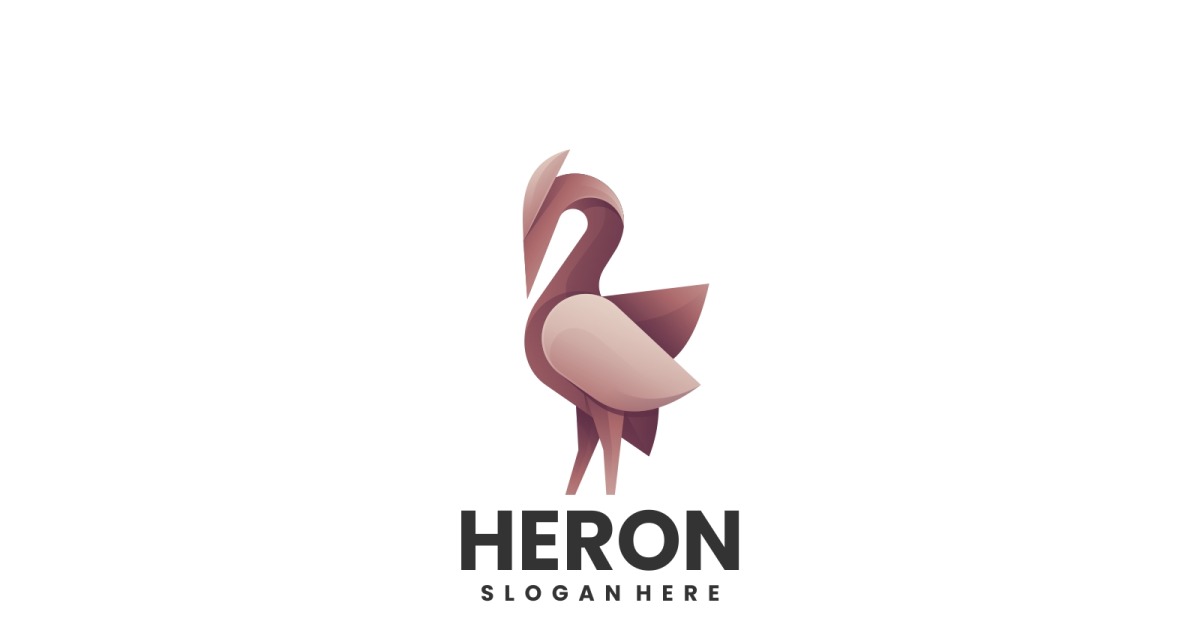Heron Color Gradient Logo Design #239819 - TemplateMonster