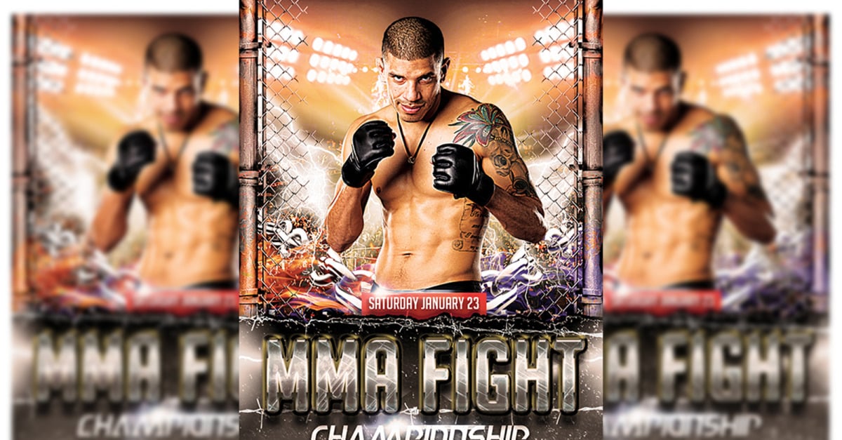 MMA Fighting Flyer Template #239891 - TemplateMonster