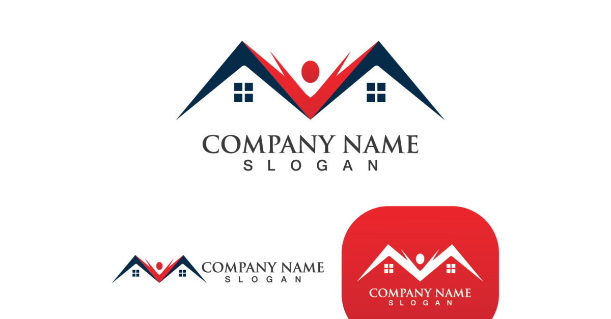 Casa Casa Logo Construindo Vetor V55 - TemplateMonster