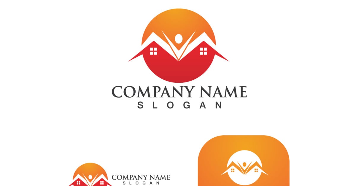 Casa Casa Logo Construindo Vetor V56 - TemplateMonster
