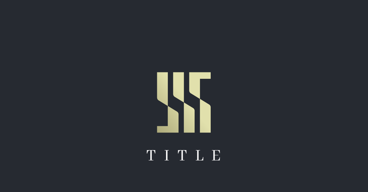 Luxury Iconic SW SM Golden Monogram Logo - TemplateMonster