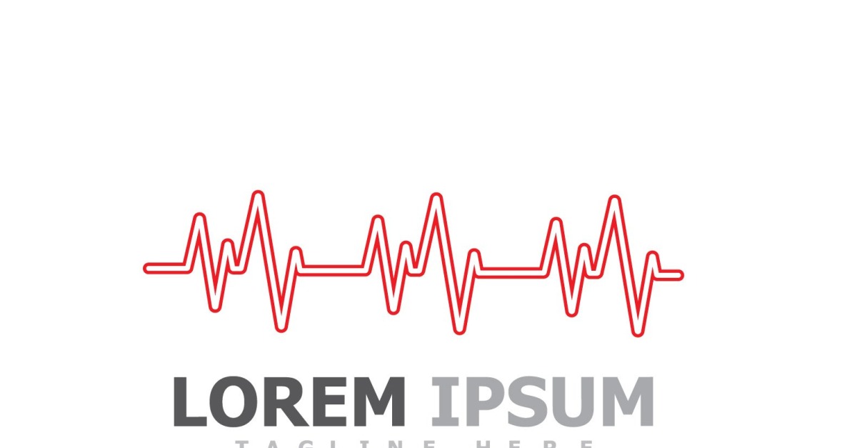 Pulse Line Heart Beat Logo Vector V16 - TemplateMonster