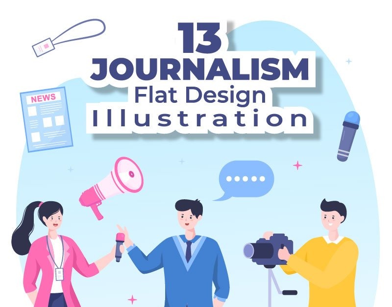 13 Journalism or Social broadcasting Illustration