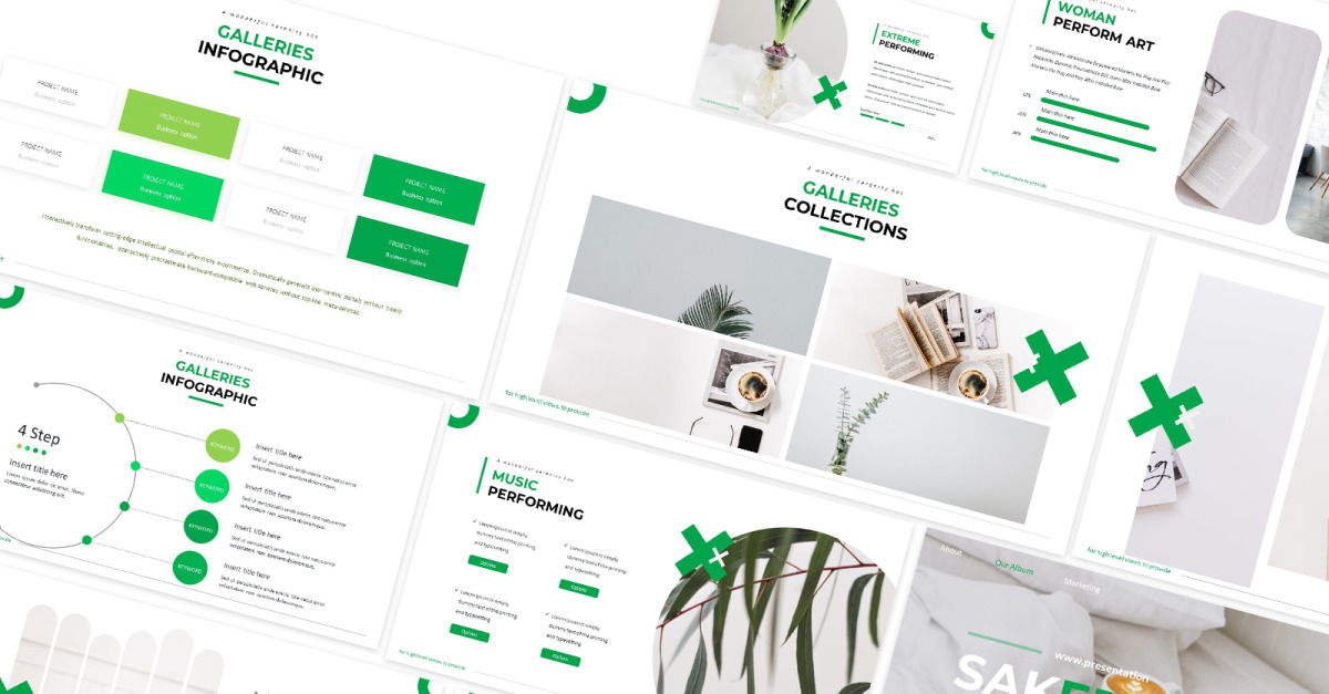 Modèle PowerPoint tendance Sakera #240357 - TemplateMonster