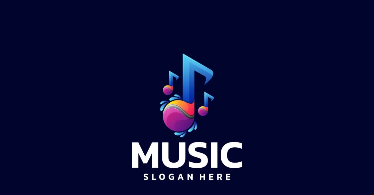 Music Gradient Colorful Logo #240808 - TemplateMonster