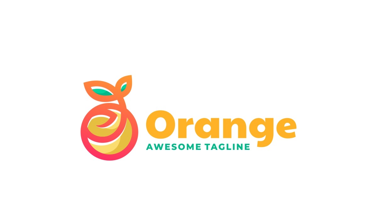 Orange Line Gradient Logo #240863 - TemplateMonster