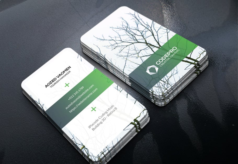 Forest Business Card Template #241038 - TemplateMonster