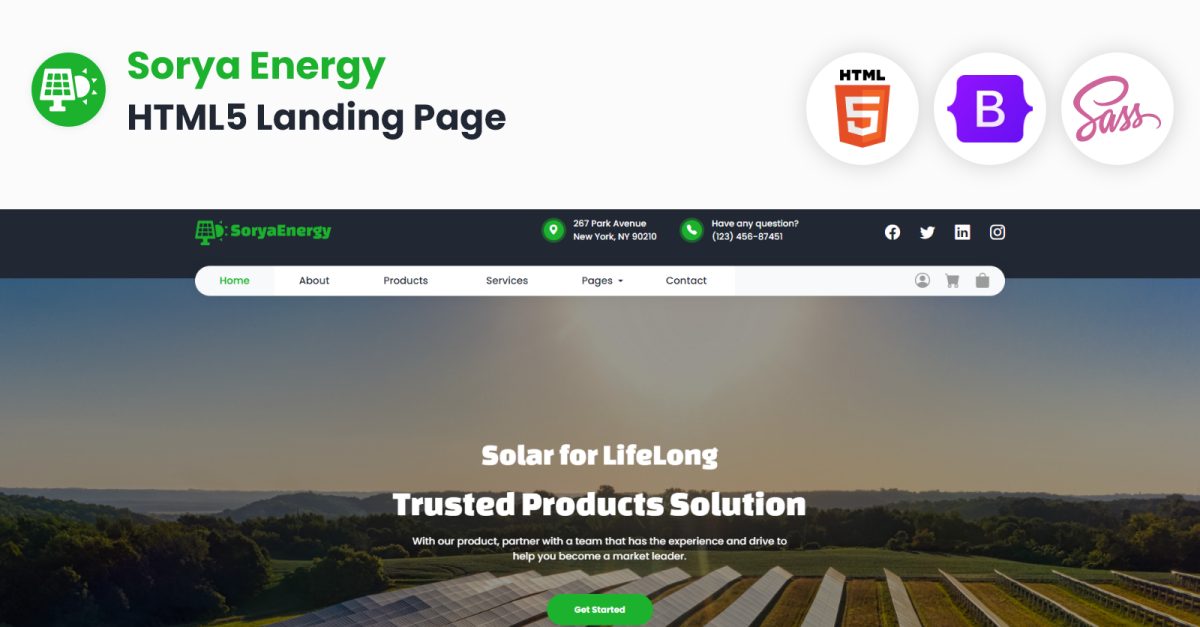 Sorya Energy - Solar Energy HTML5 Landing Page