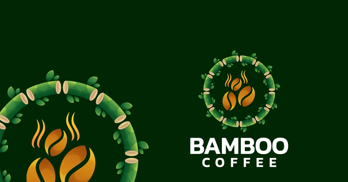 Bamboo Coffee Gradient Logo #241191 - TemplateMonster