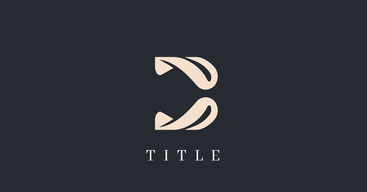 Luxury Lite B Organic Natural Monogram Logo - TemplateMonster