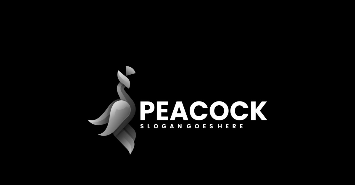 Peacock Color Gradient Logo Style #241209 - TemplateMonster