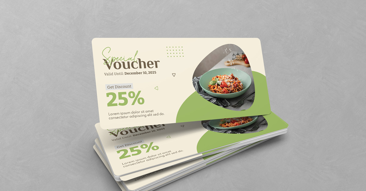 Special Food Voucher PSD Templates #241215 - TemplateMonster