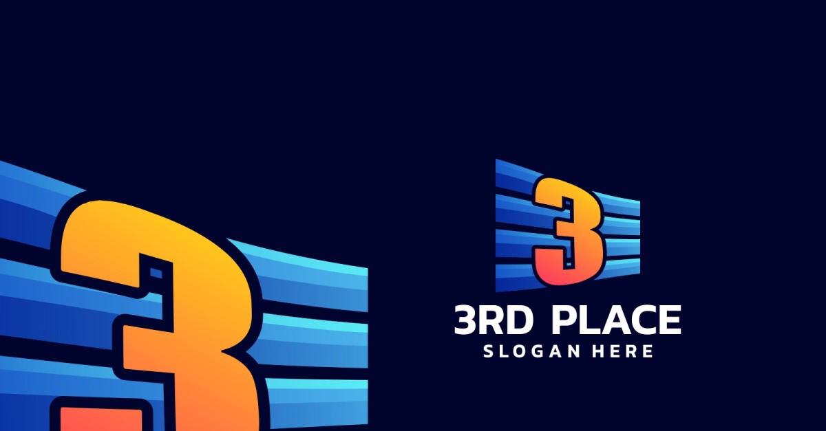 Number 3 Gradient Colorful Logo #241398 - TemplateMonster