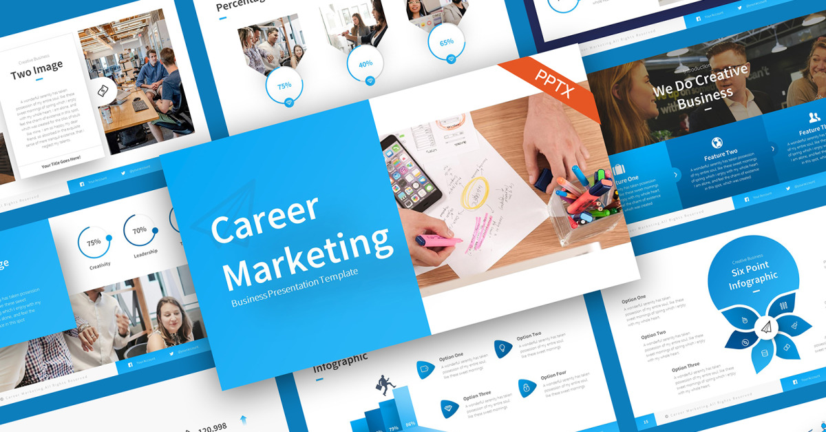 Kariera Biznes Marketing Szablony prezentacji PowerPoint