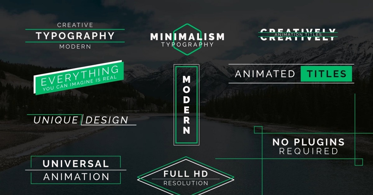 10 Smooth Animated Titles - Corporate Motion Graphic Template