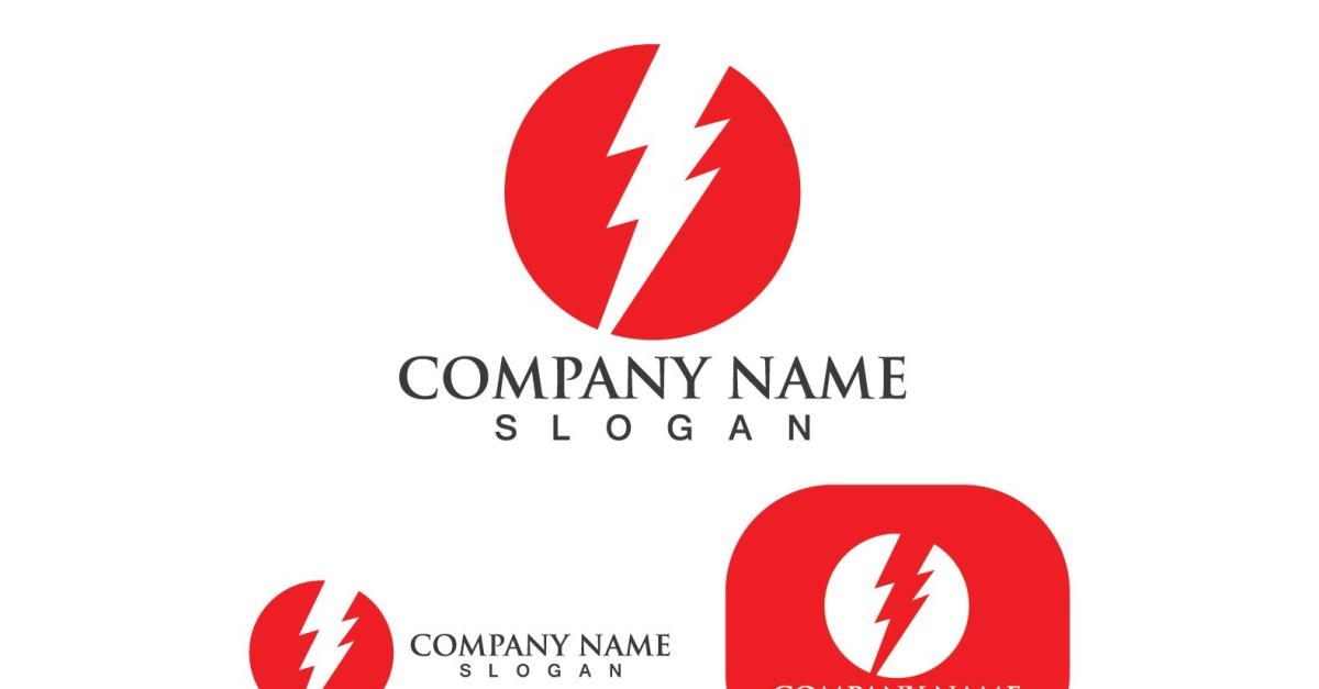 Logo a symbol blesku Thunderbolt V10 - TemplateMonster