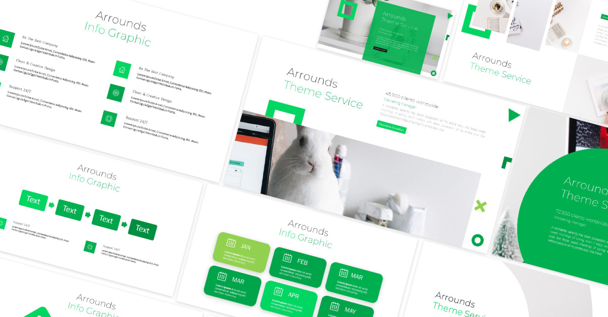 Modelo de PowerPoint de Tema Arredor - TemplateMonster