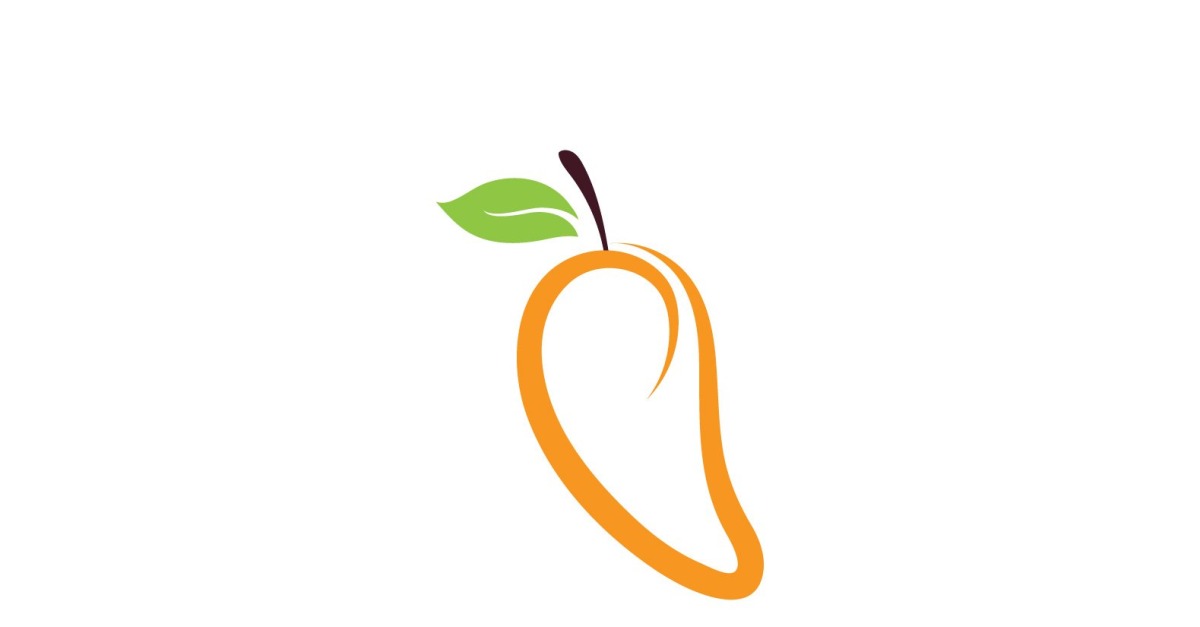 Mango Fruits Logo Symbol Vector V29 #242185 - TemplateMonster