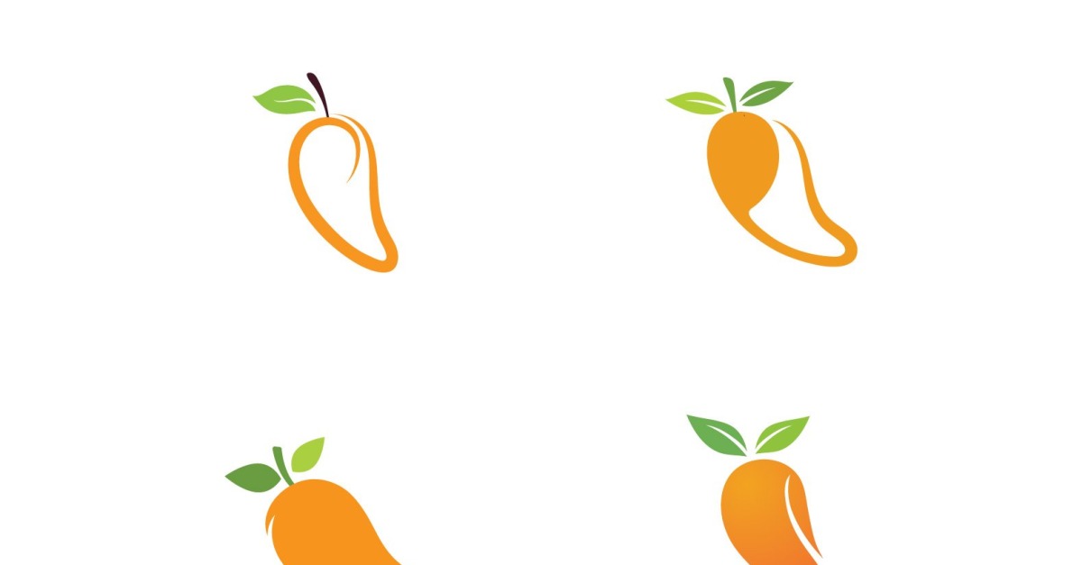 Mango Fruits Logo Symbol Vector V8 #242163 - TemplateMonster