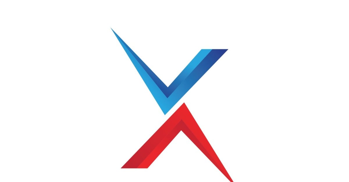X Harfi İş Logo Öğeleri Vektör V2 #242270 - TemplateMonster