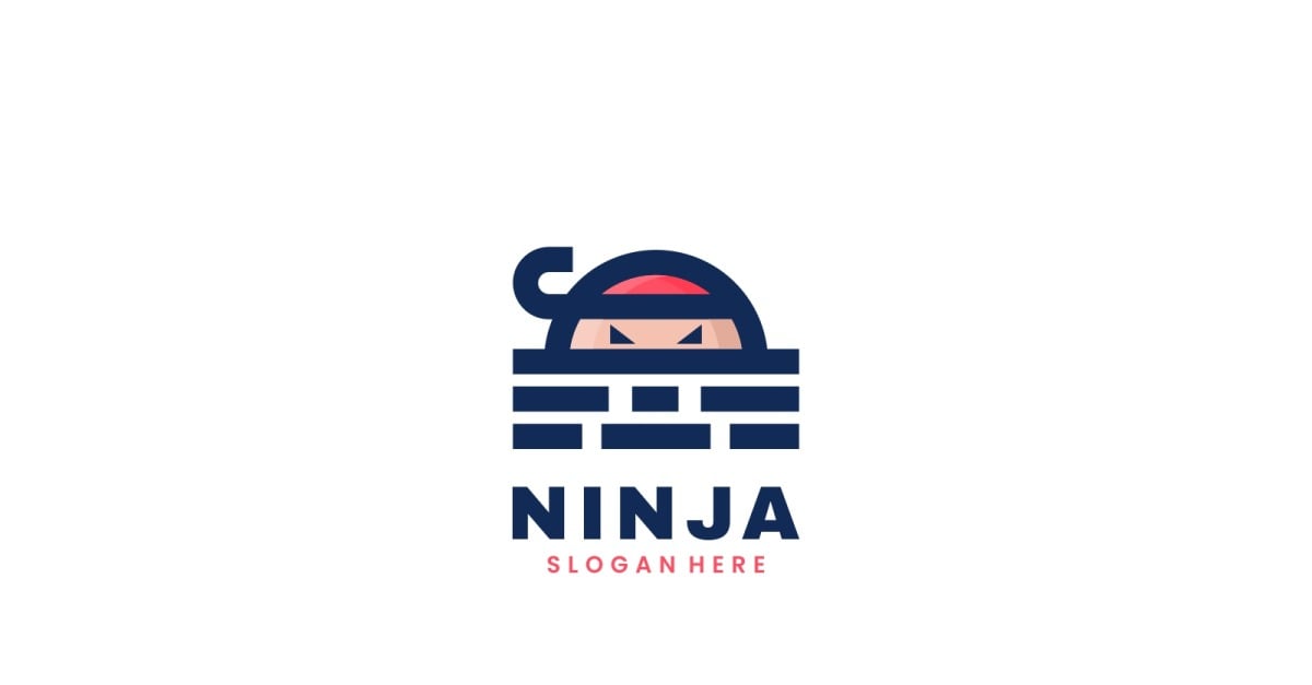 Ninja Simple Mascot Logo Design #242370 - TemplateMonster