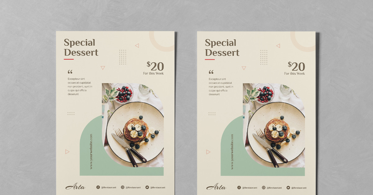 Clean Food Flyer PSD Templates #242472 - TemplateMonster