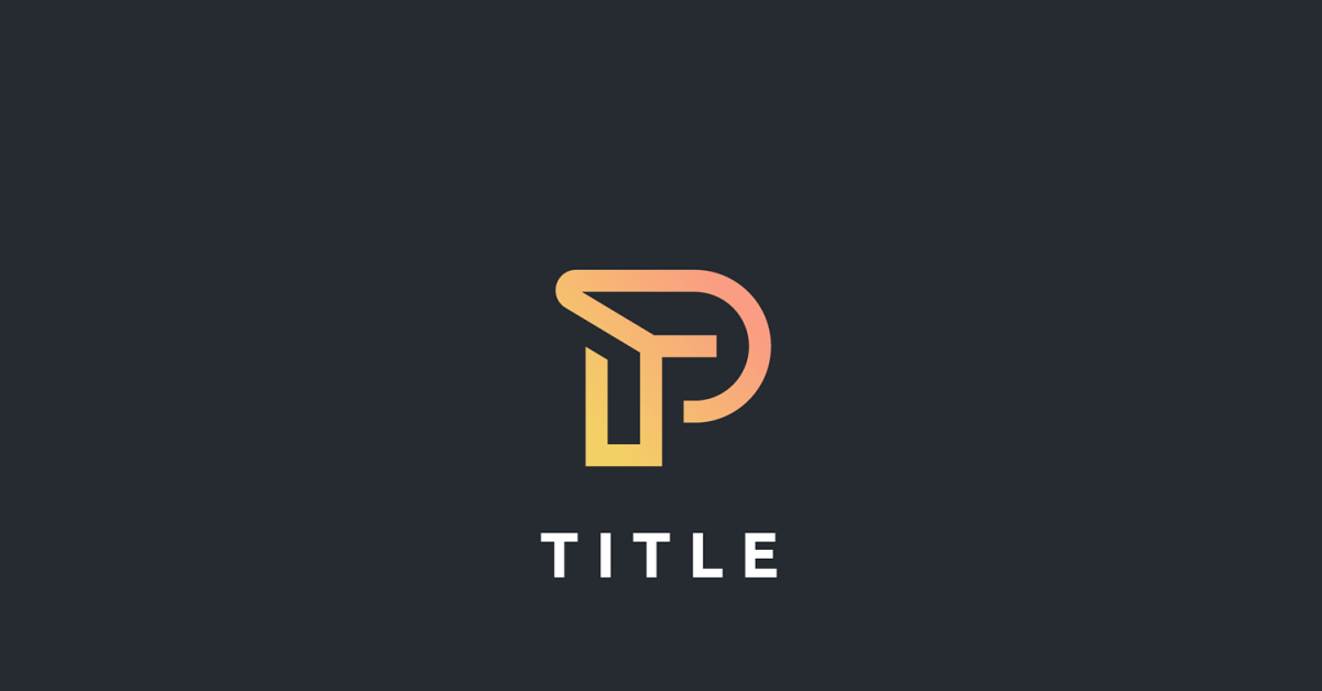 Contemporary Angular P Monogram Light Tech Logo