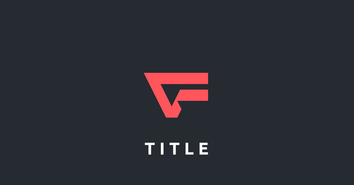 Logo monogramme orange F angulaire contemporain