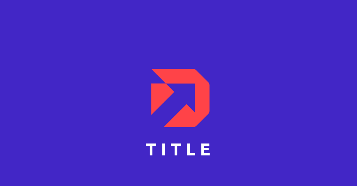 Modern Vibrant Angular D Delivery Arrow Monogram Logo