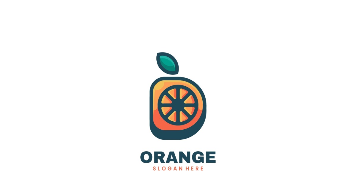 Letter Orange Simple Logo #242550 - TemplateMonster