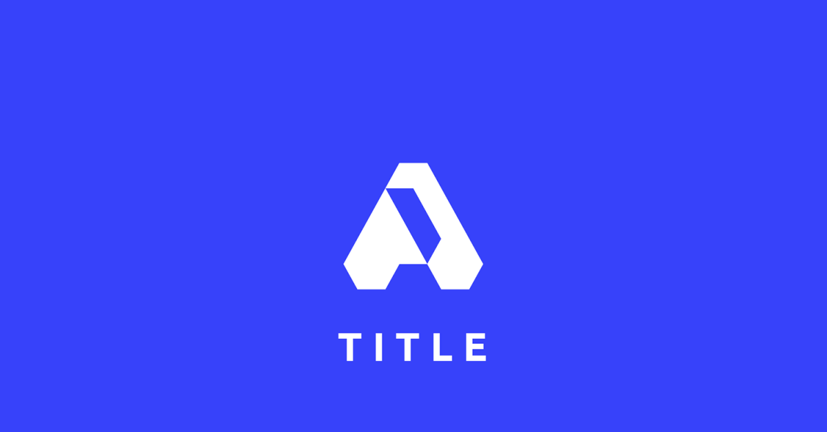 Modern Angular A Tech Blue Flat Monogram Logo