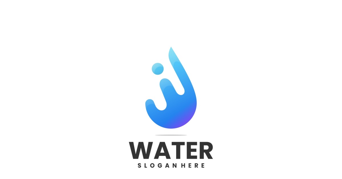 Vector Water Gradient Logo #242543 - TemplateMonster
