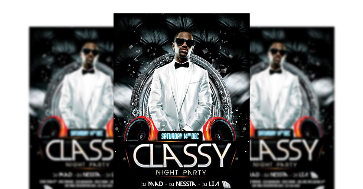 Classy Party Flyer Template #242611 - TemplateMonster