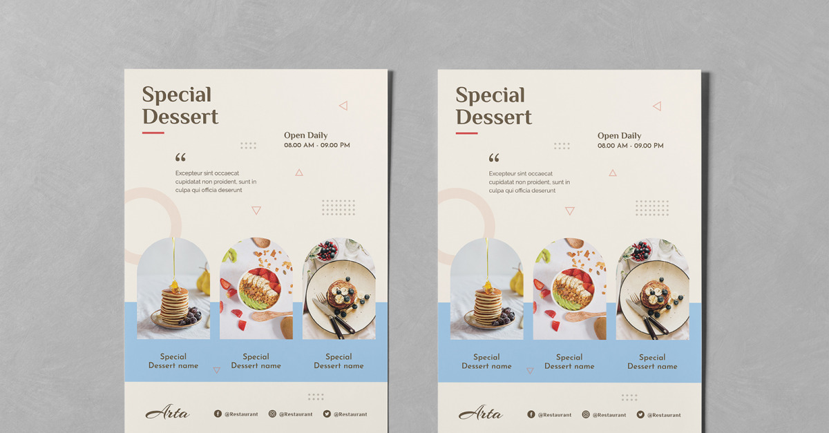 Clean Design Food Flyer Templates #242655 - TemplateMonster