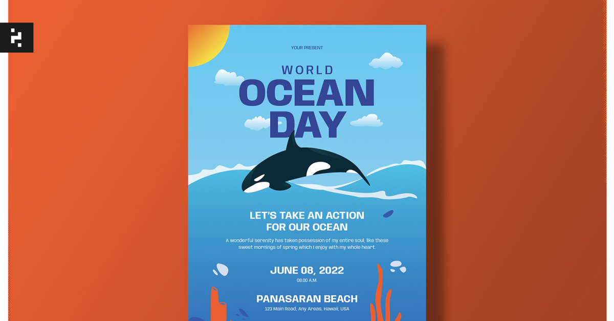 World Ocean Day Flyer Set Template #242982 - TemplateMonster