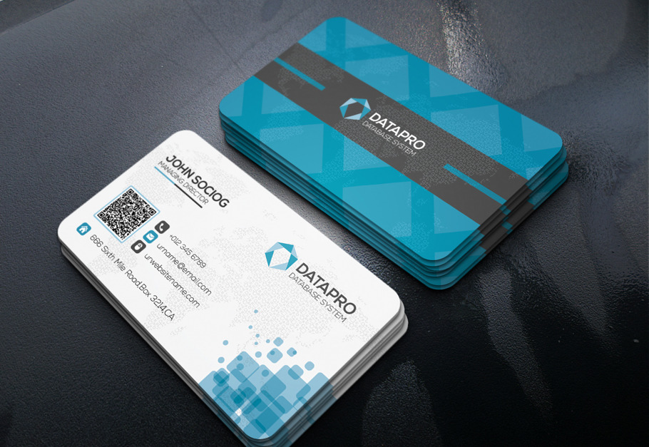 Data Business Card Template #243081 - TemplateMonster