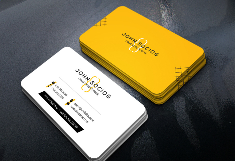 Plantilla de tarjeta de presentación para desarrollador web