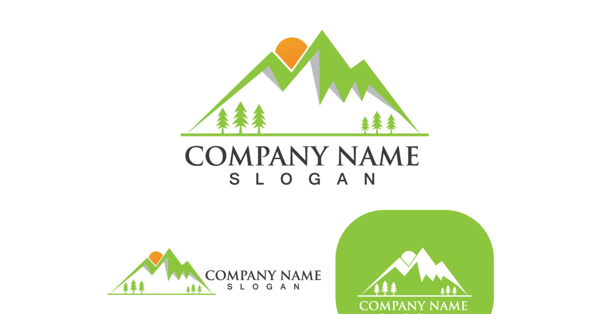 Dağ Logo Vektör Çizim Tasarımı V2 #243447 - TemplateMonster