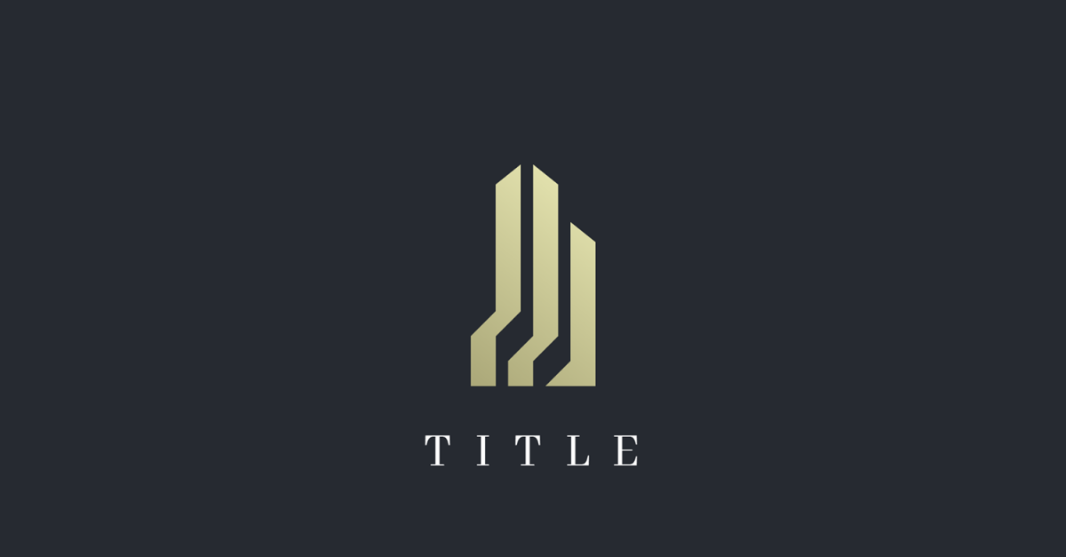 Luxury Iconic Tower Building Construction Elegant Logo