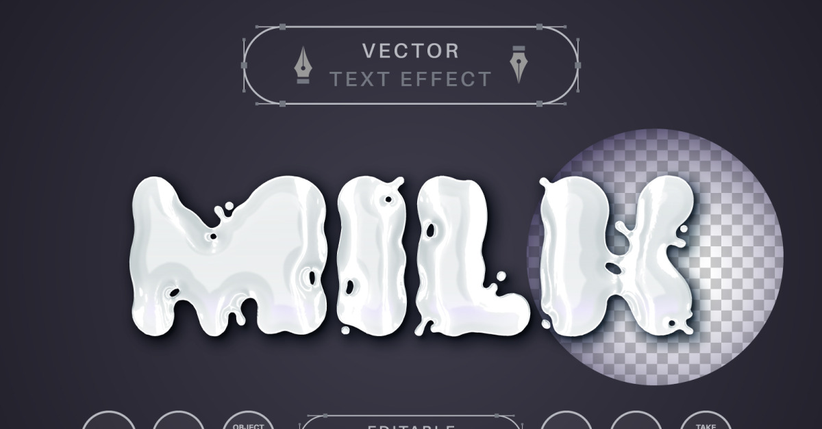 White Milk - Editable Text Effect, Font Style, Graphics Template